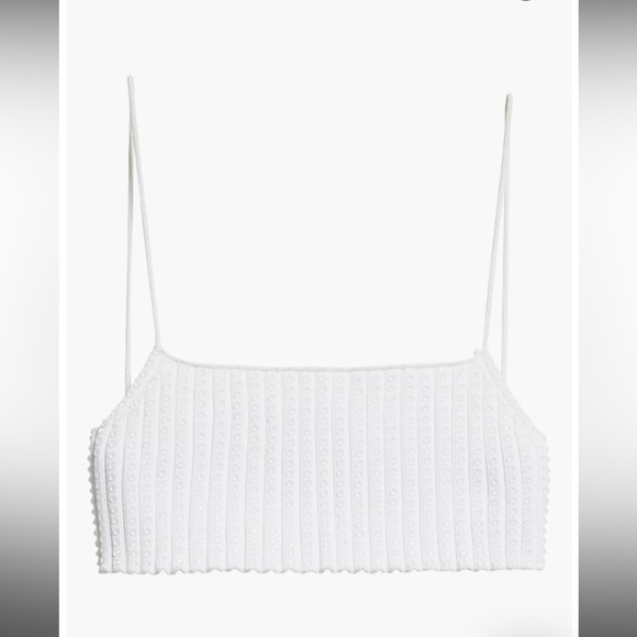 Alexander Wang | Tops | Alexander Wang Crystal Embellished Rib Bandeau ...